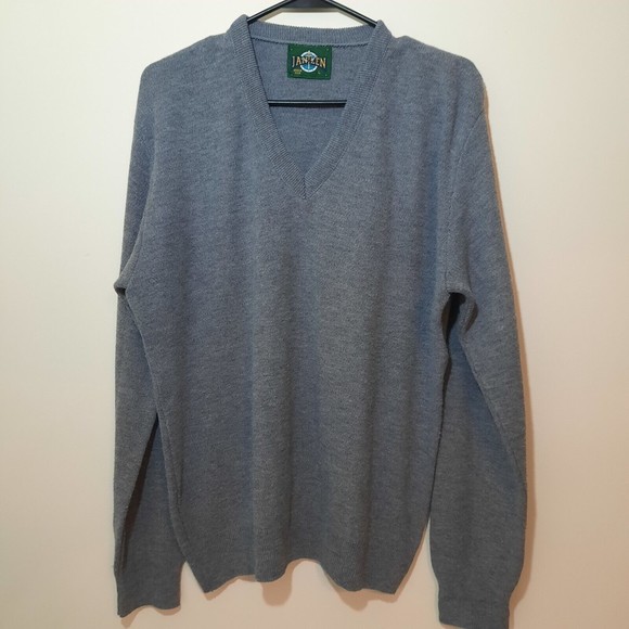 Jantzen | Sweaters | Vintage Jantzen Sweater Mens L Large Gray Fuzzy ...